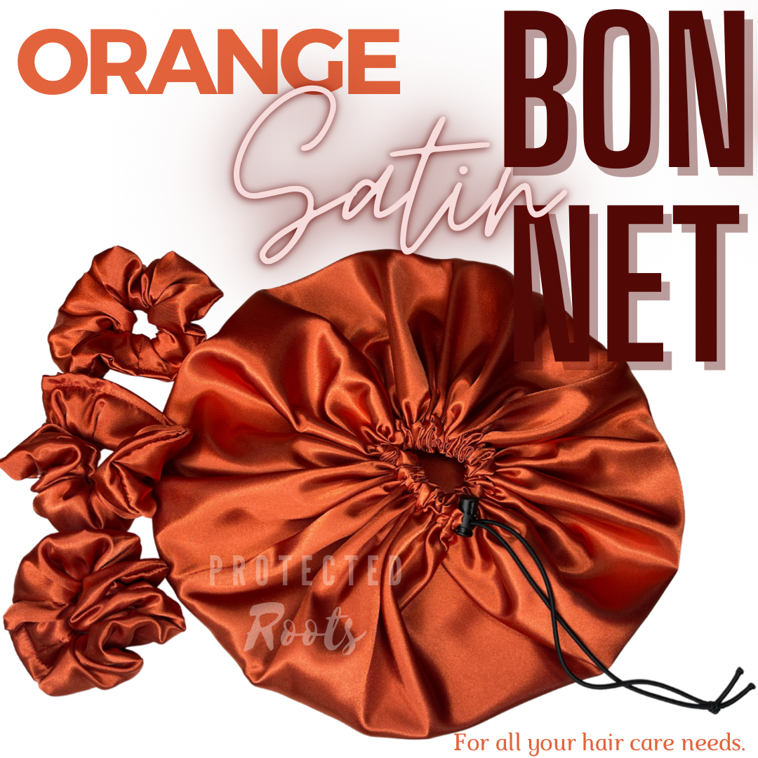 Orange Cream Satin Bonnet – Protected Roots