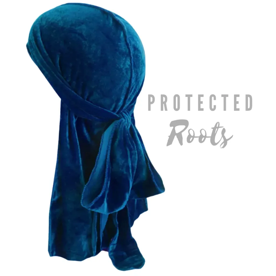 Blue Velvet Durag – Protected Roots
